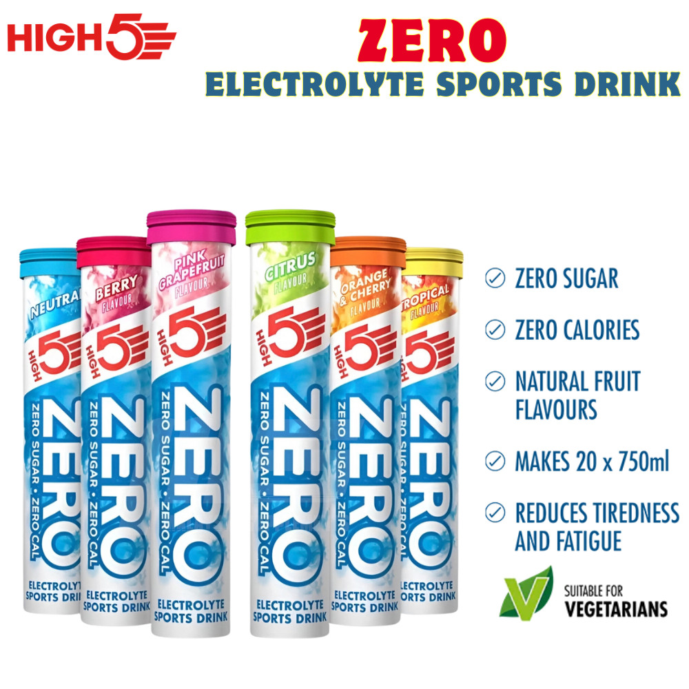 HIGH5 ZERO Electrolyte Drink Tablets Hydration 20tablets/1tube High 5 ...