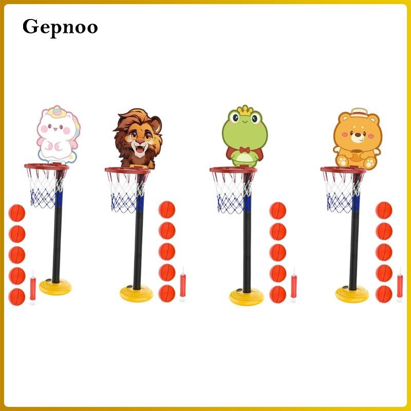 Gepnoo Kids Basketball Hoop Set Basketball Net Adjustable Height with ...
