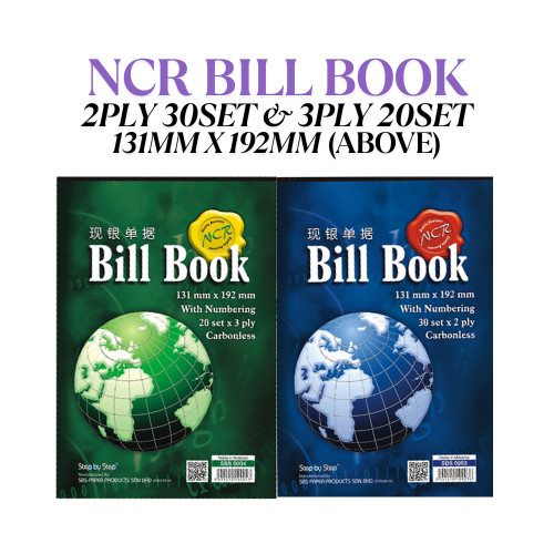 STEP BY STEP 2PLY 30SET & 3PLY 20SET NCR BILL BOOK / CARBONLESS INVOICE ...