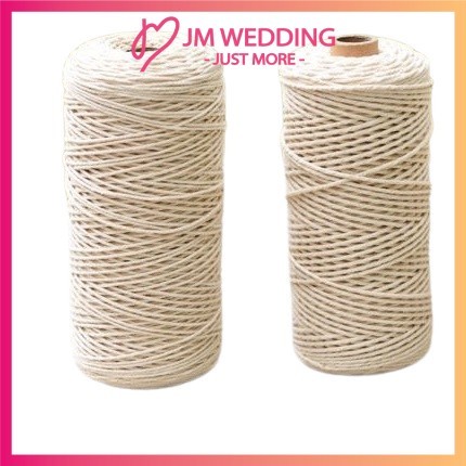 100m/roll Natural Macrame Cord Soft Cotton Thread Hessian Jute Twine ...