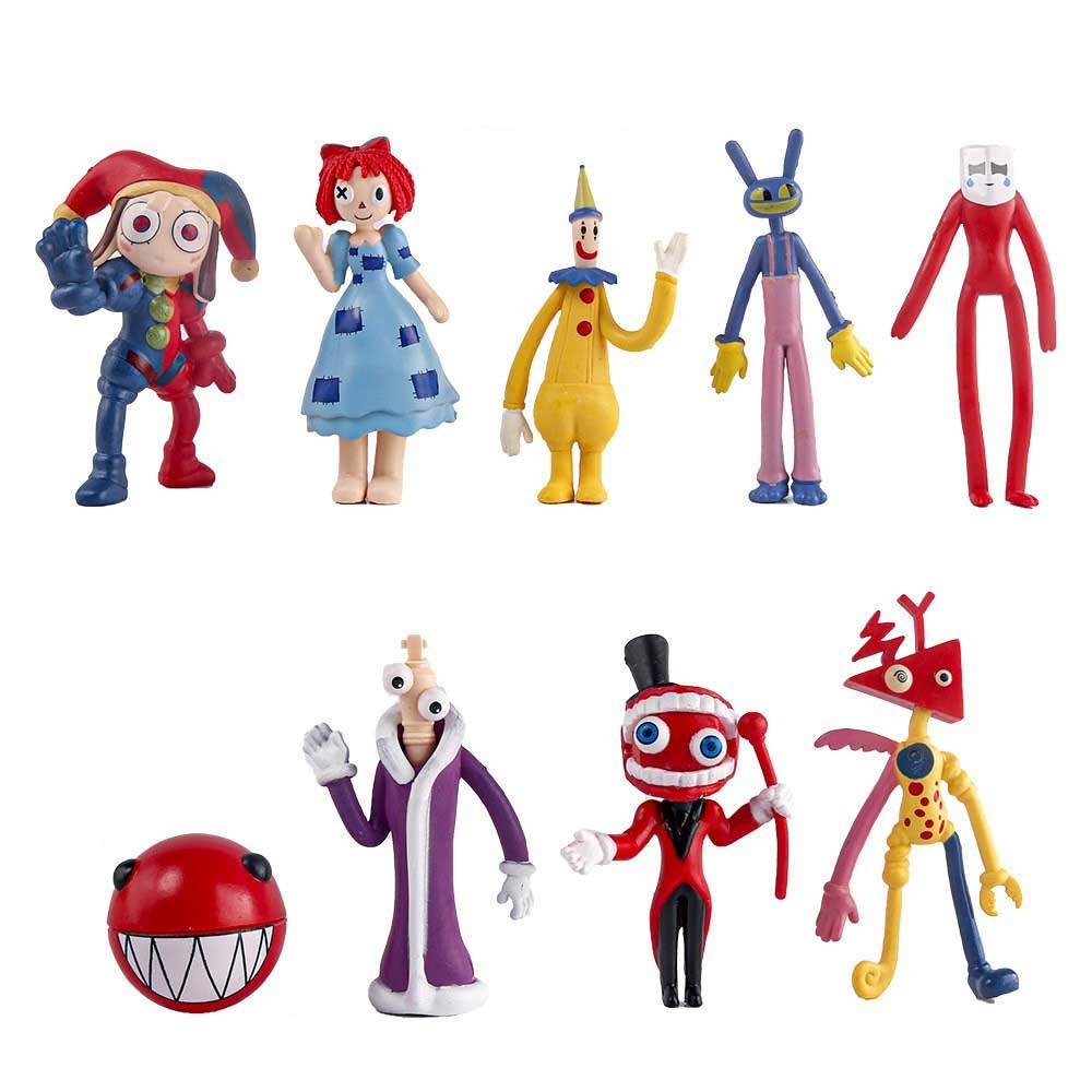 9 Piece The Amazing Digital Circus Character Toy Pomni Jax Kinger ...