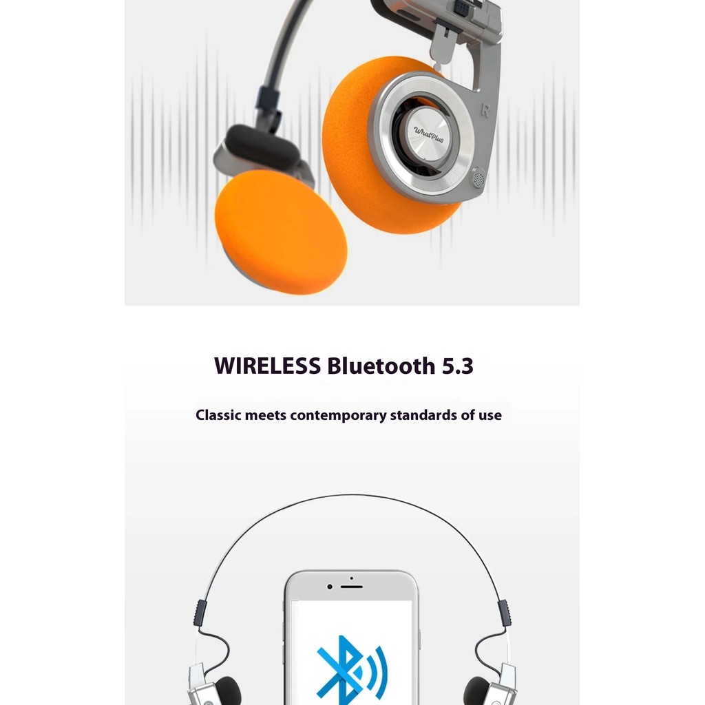 Original WhatPlus Retro III R3 Wireless Bluetooth Headphones In-Ear ...