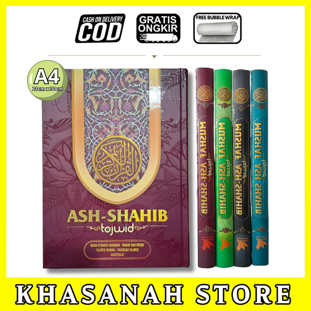Mushaf Al Quran Ash Shahib A4 HC Tajwid Not Translated Large Size Hard ...