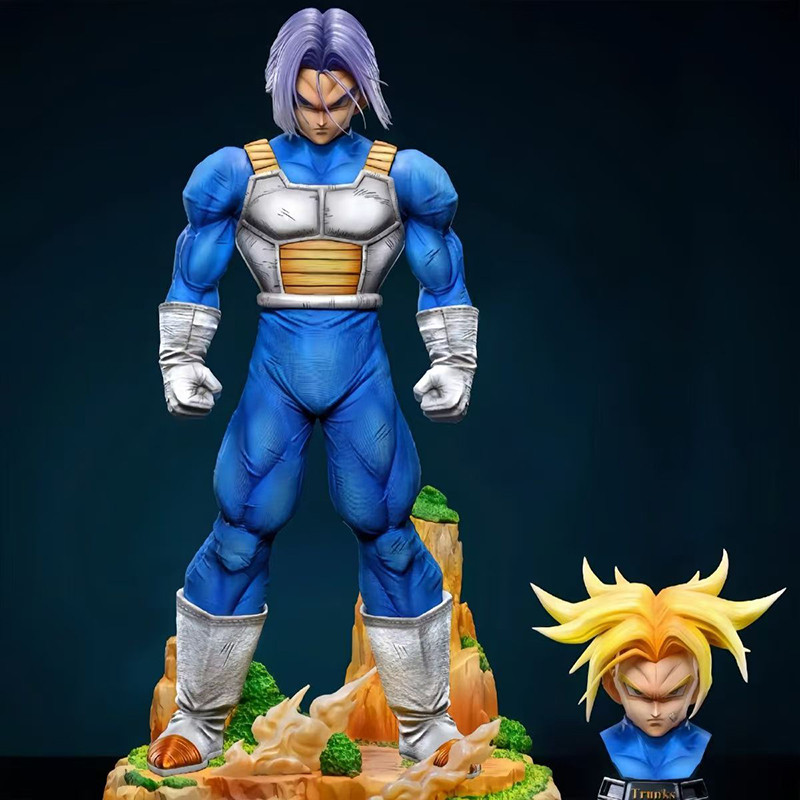 Anime Dragon Ball Z Future Warrior Trunks Big Muscle Figure Double ...