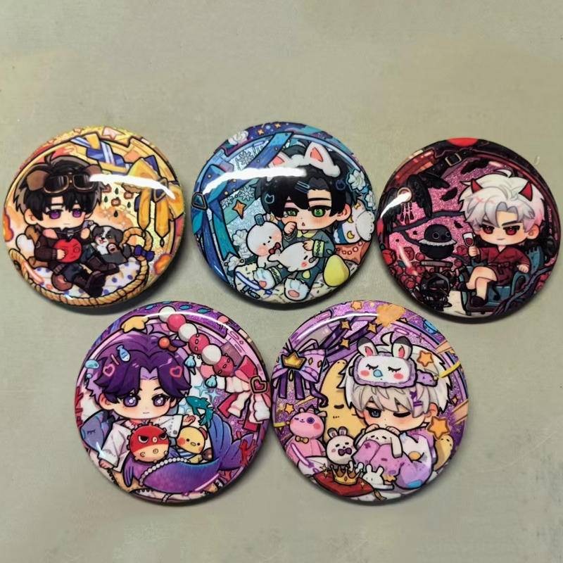 58mm Game Love and Deepspace Cartoon Badge Cosplay Cute Brooches Xavier Zayne Rafayel ralayo ...