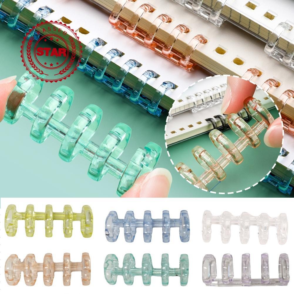 5 Holes Plastic Ring Loose-leaf Ring Buckle Binder Sheets Capacity Ring ...