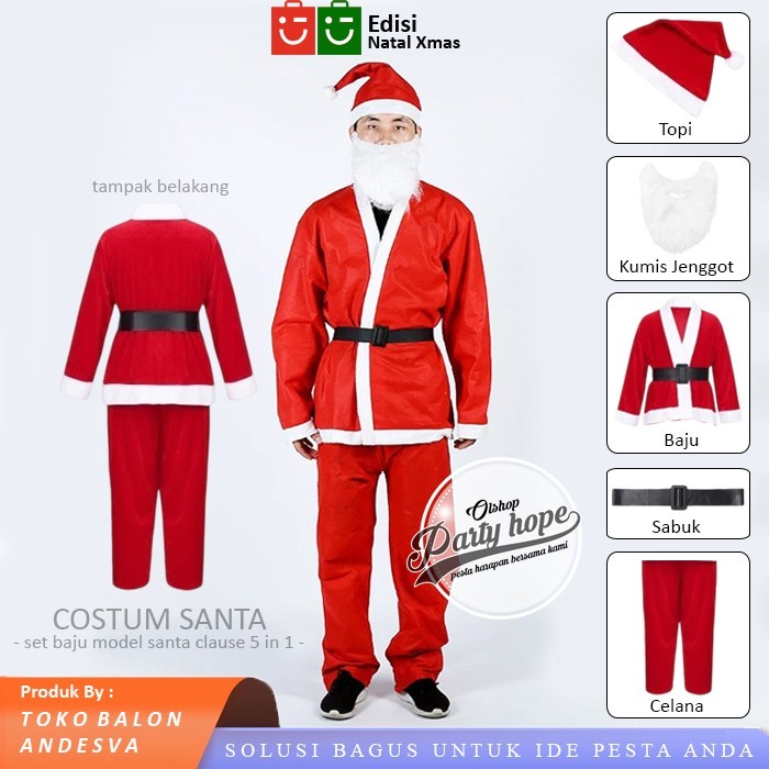 Santa Christmas Clothes / Santa Claus Costume Set / Santa Claus ...