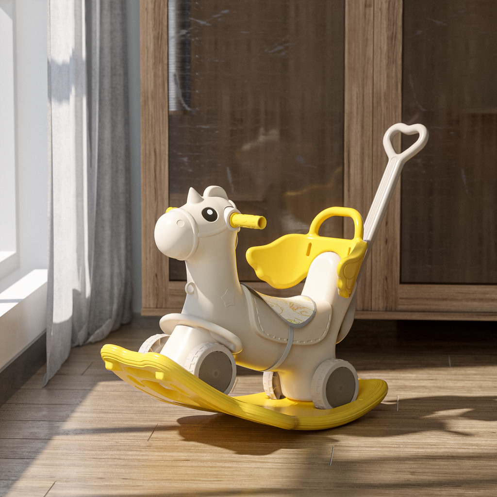 Trojan Children's Rocking Horse Dual-use Baby Rocking Chair 1 Year Old ...