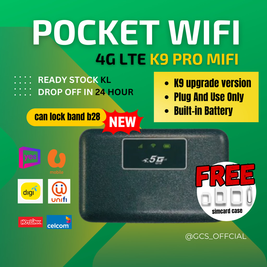 Ready Stock K9 Pro Pocket WiFi 6 4G LTE K9 Upgrade Version Lock Band ...