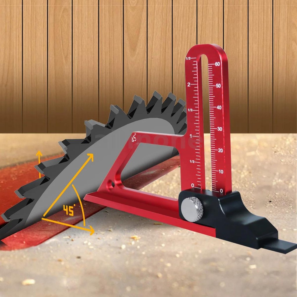 Adjustable Table Saw Depth Gauge 0-60mm with Metric & Inch Scale ...