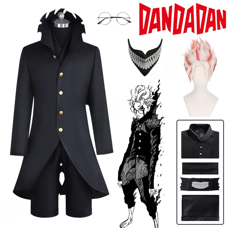 Anime Dandadan Ken Takakura Okarun Cosplay Costume Wig Mask Uniform ...