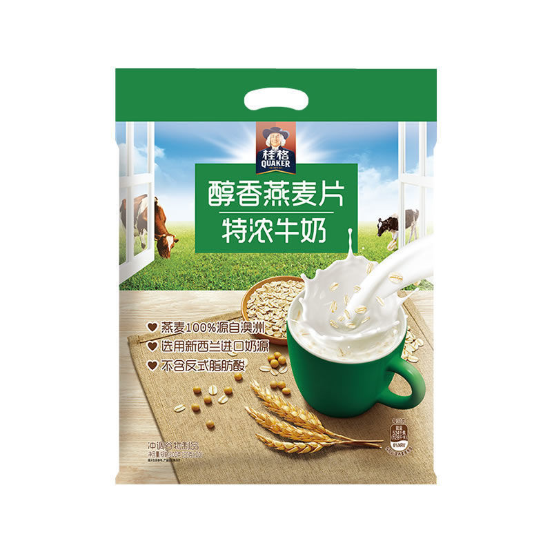 Quaker Oatmeal Extra Concentrated Milk Oatmeal Red Date Purple Potato High Calcium Oatmeal ...