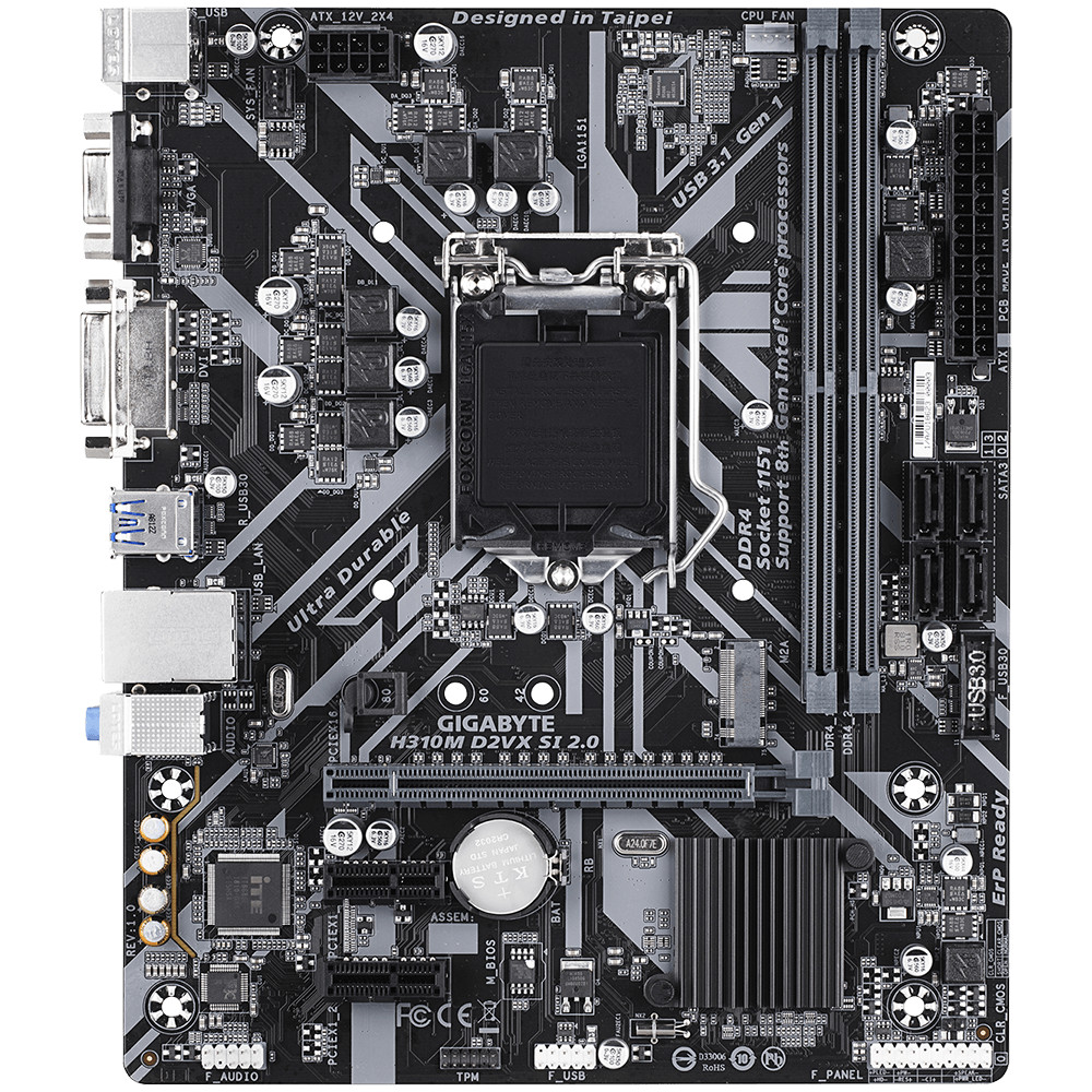 New Gigabyte/Gigabyte h310m-S2/DS2 Computer Motherboard 1151 Pin DDR4 h310m-f/K 9100 | Shopee ...