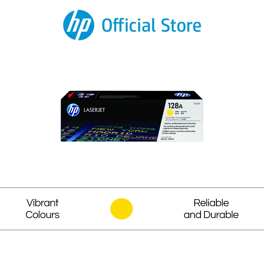 HP 128A Yellow Original LaserJet Toner Cartridge / Compatible for HP ...
