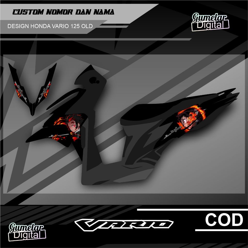 SIMPLE STRIPPING HONDA VARIO 125 OLD KZR TANJIRO KAMADO DEMON SLAYER ...