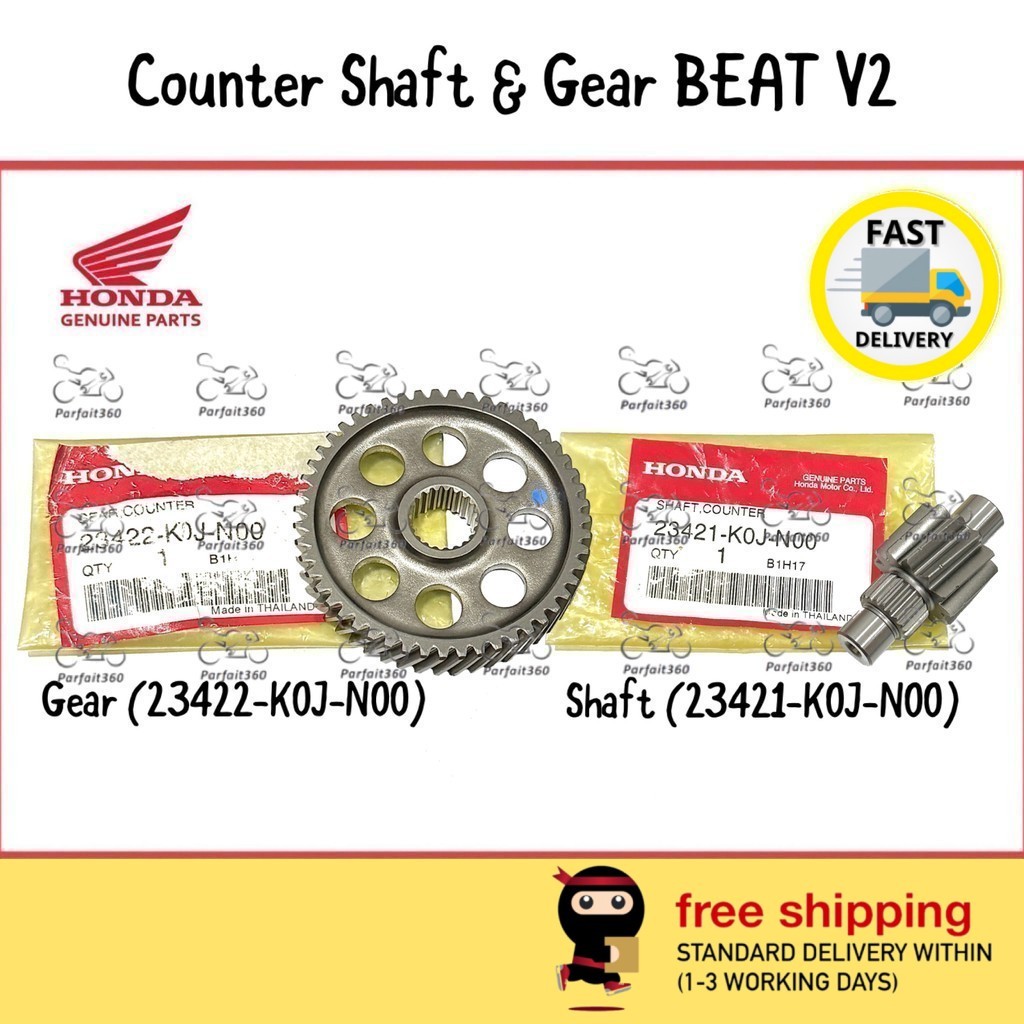 HONDA BEAT V2 Counter Shaft & Gear / Counter Gigi & Sap 100% ORIGINAL ...