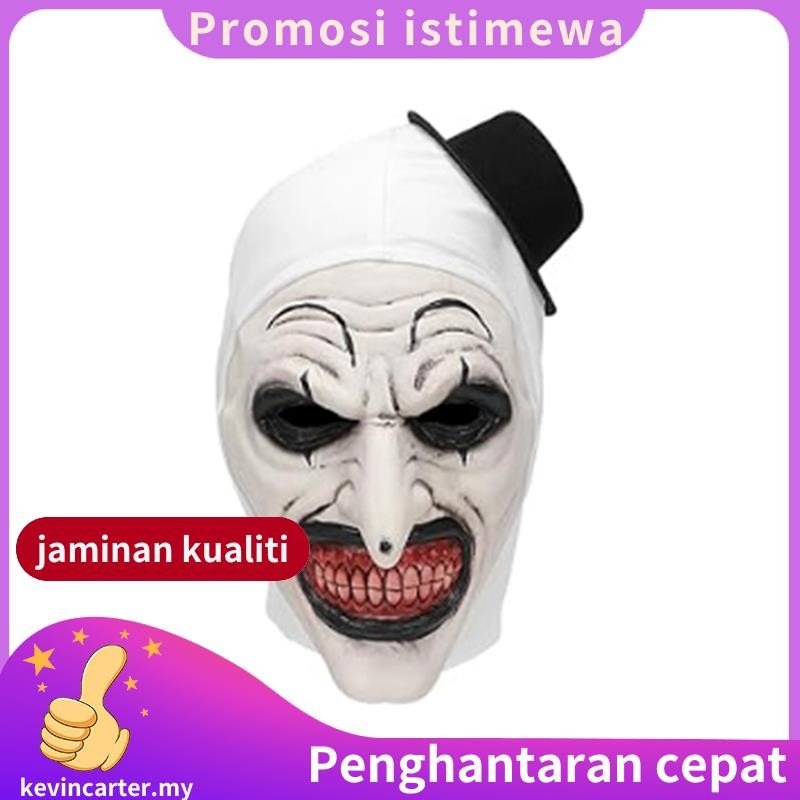 Halloween Terrifier Mask Killer Clown Mask Scary Joker Costume ...