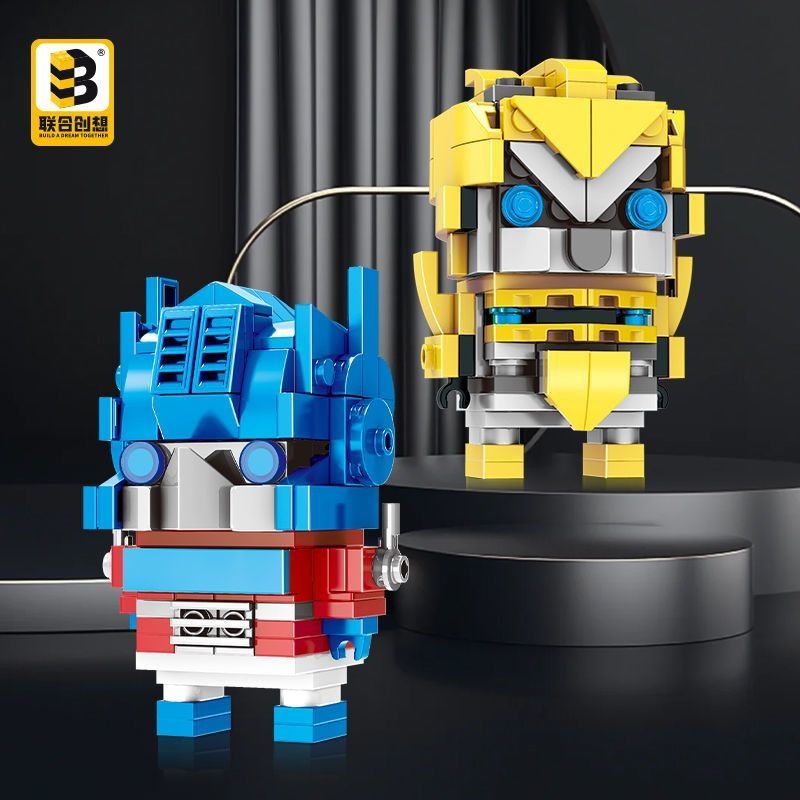 Optimus Prime Bumblebee Square Head Minifigure Assembled Building Block ...
