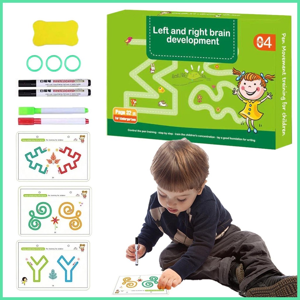 Scribble Smart Workbook Educational Pen Control Training Book Reusable ...