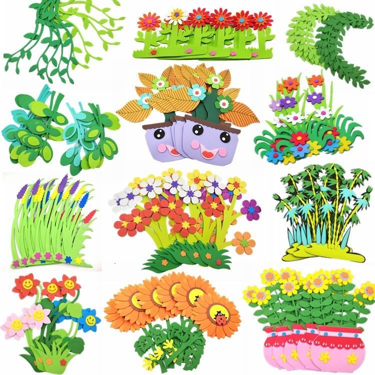 Stiker dinding tadika bunga maple daun plum blossom sekolah rendah ...