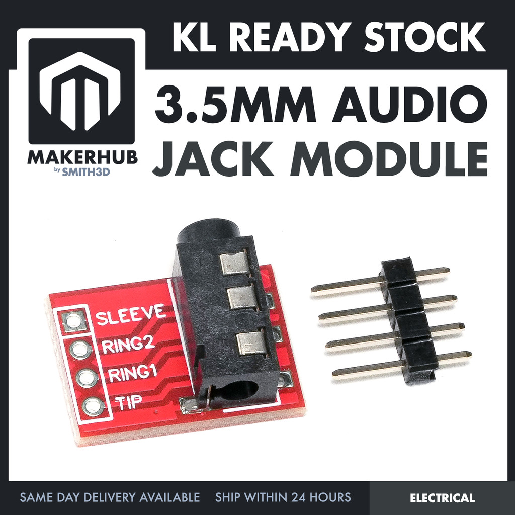 Audio Jack Module 3.5mm Female Stereo Socket Board Mount PJ-307 PCB ...