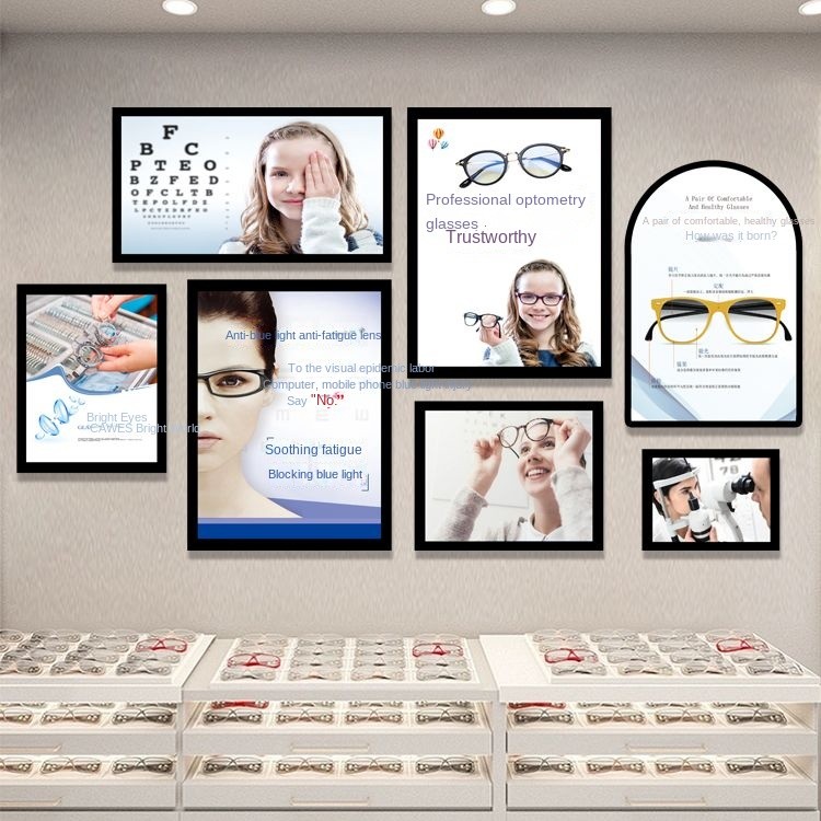 Optical Shop Wall Decoration Hanging Painting Optometry Room Process ...