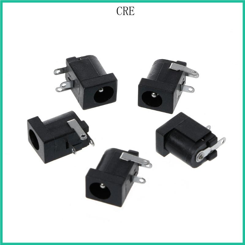 CRE 5 Pcs DC-005 Black for DC Power Jack Socket Connector 5 5x2 1mm ...
