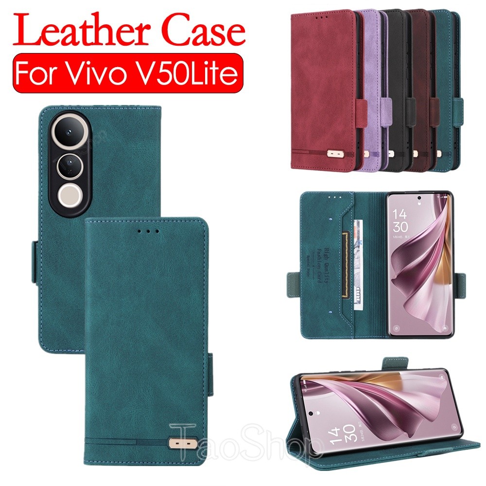 Flip Leather Phone Case For Vivo V50 Lite V50Lite V 50 VivoV50 Lite ...