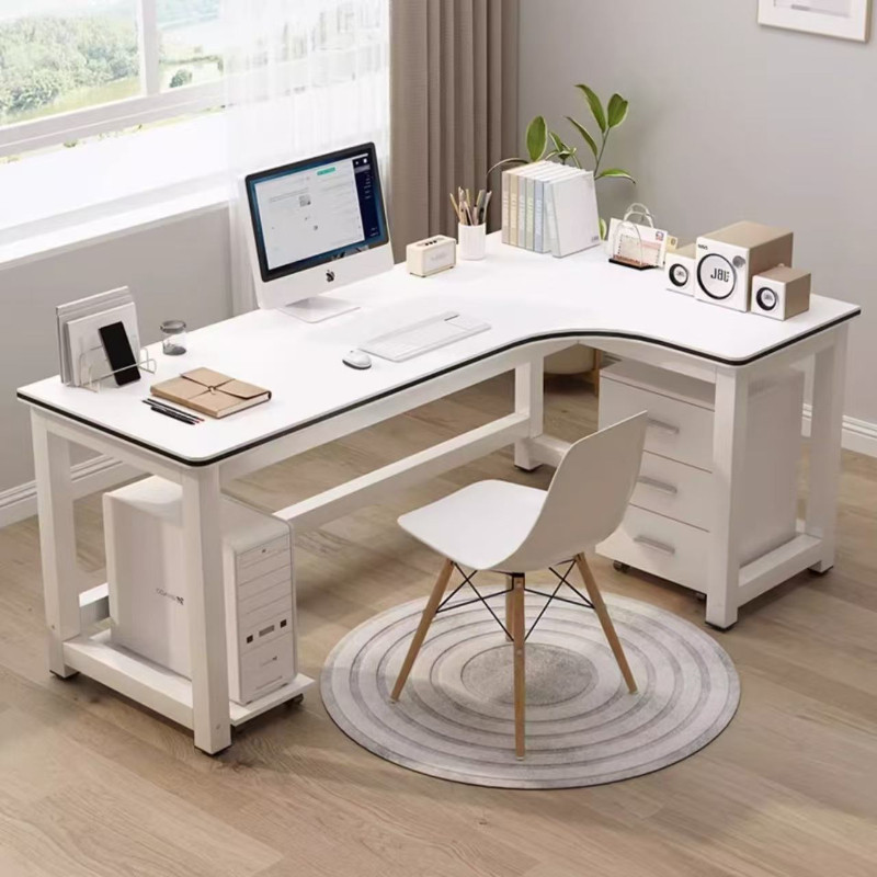 Hole Board Corner Computer Desk Bookshelf Desk Combination Integrated ...