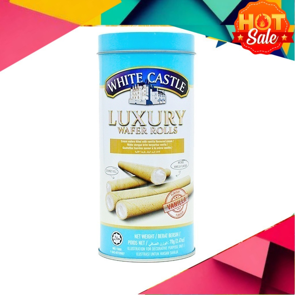 (HALAL) Biskut Wafer, Biskut Gulung, White Castle Luxury Wafers With ...