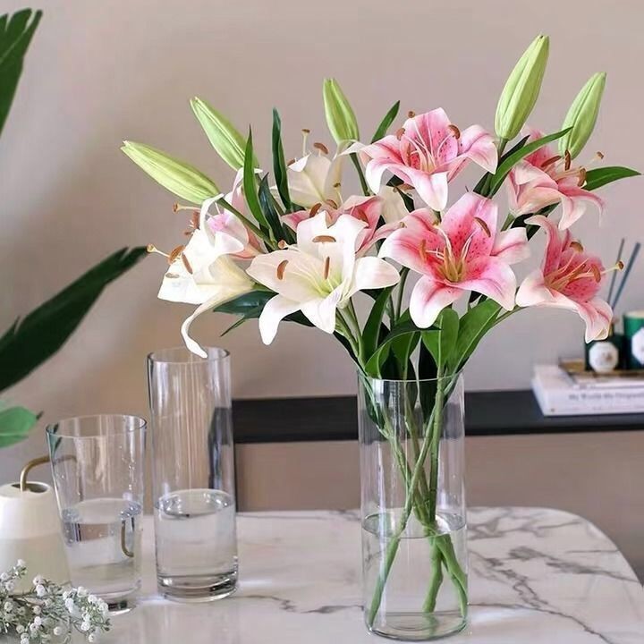 [1695 People Collection] Bionic Flower Bouquet Lily Artificial Flower ...