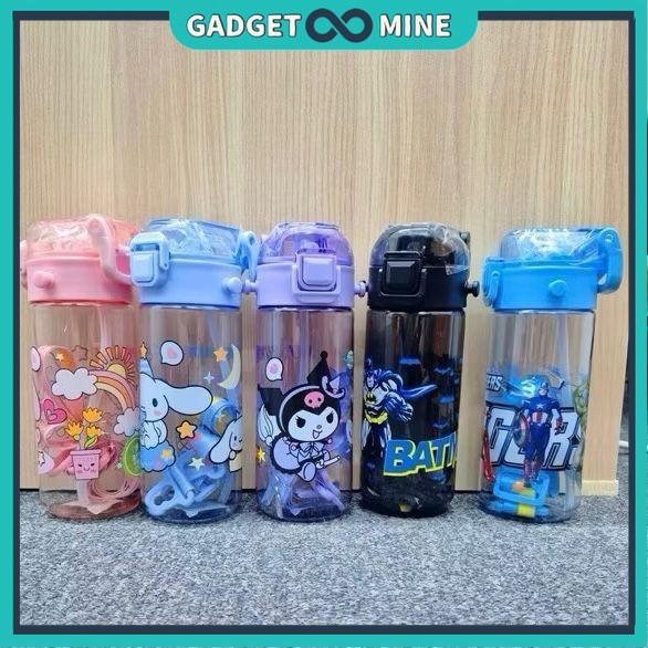 450ml 500ml 550ml Sanrio Kids Water Bottle BPA Free Botol Air Kanak Cartoon Drinking Water ...