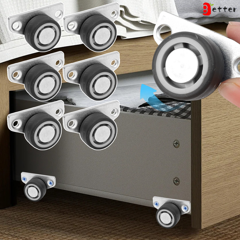 Smooth Movable Rubber Wheels - Simple Cabinet Door Bottom Directional ...