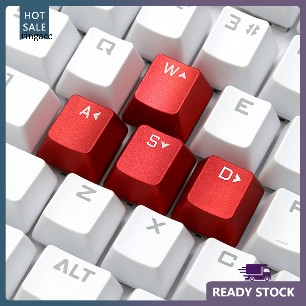 RGA 4Pcs Metal Keycaps Gaming Keyboard WASD Arrow Key Keycaps ...