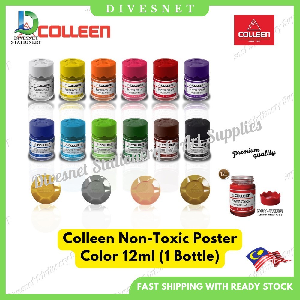 Colleen Non-Toxic Poster Color 12ml Divesnet Warna Poster 海报颜色 (1 ...