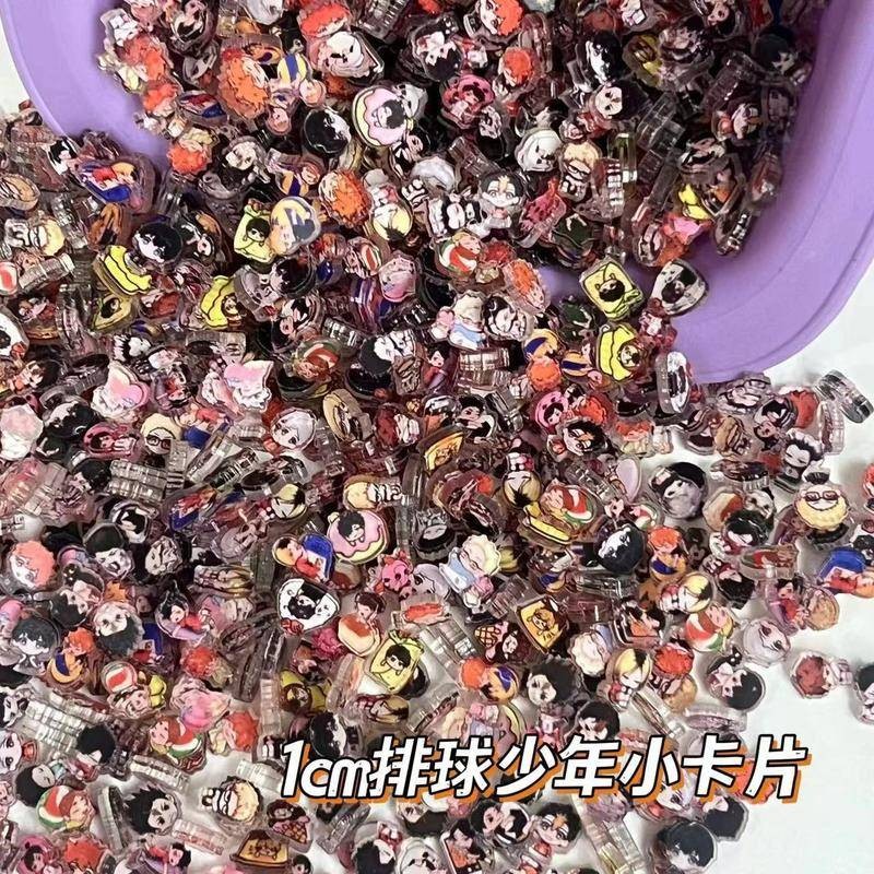 Haikyuu!! Acrylic Charms – 1cm Mini Charms for DIY Crafts (Mixed Set ...