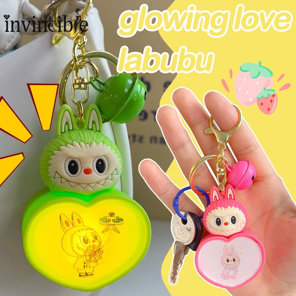 Cute Labubu Colour Nightlight Key Chain - Fashionable DIY Hanging ...