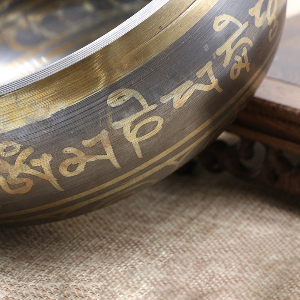 Metal Handmade Buddha Sound Bowl Tibetan Bronze Chime Bell Yoga ...