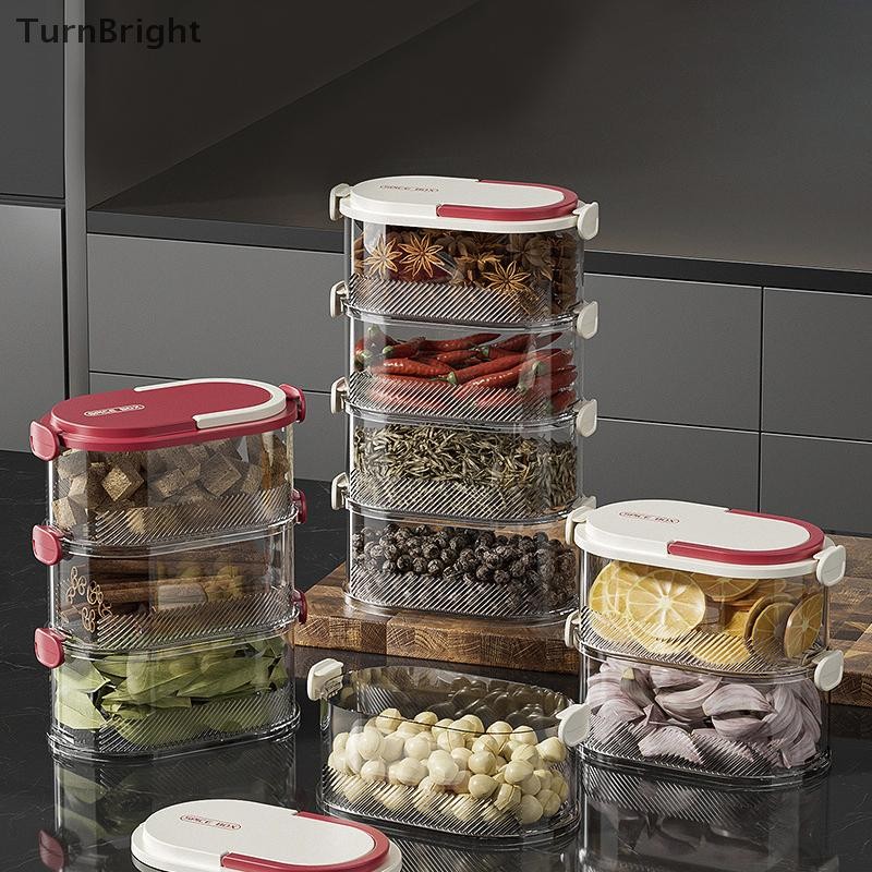[TurnBright] Kitchen Spice Storage Box Onion Ginger Garlic Fresh ...