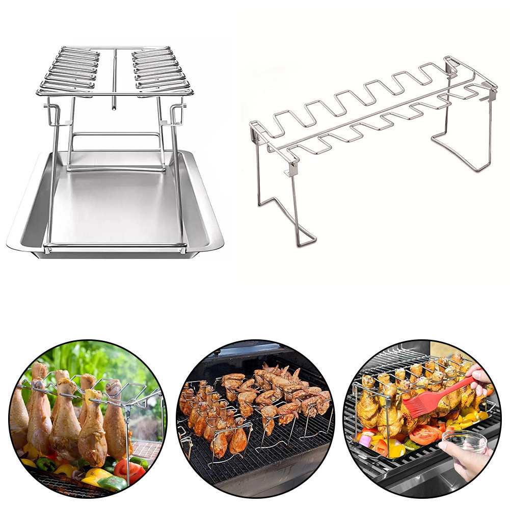 Chicken Wing Holder Drumstick Rack Grill Stand Roasting For Stainless ...