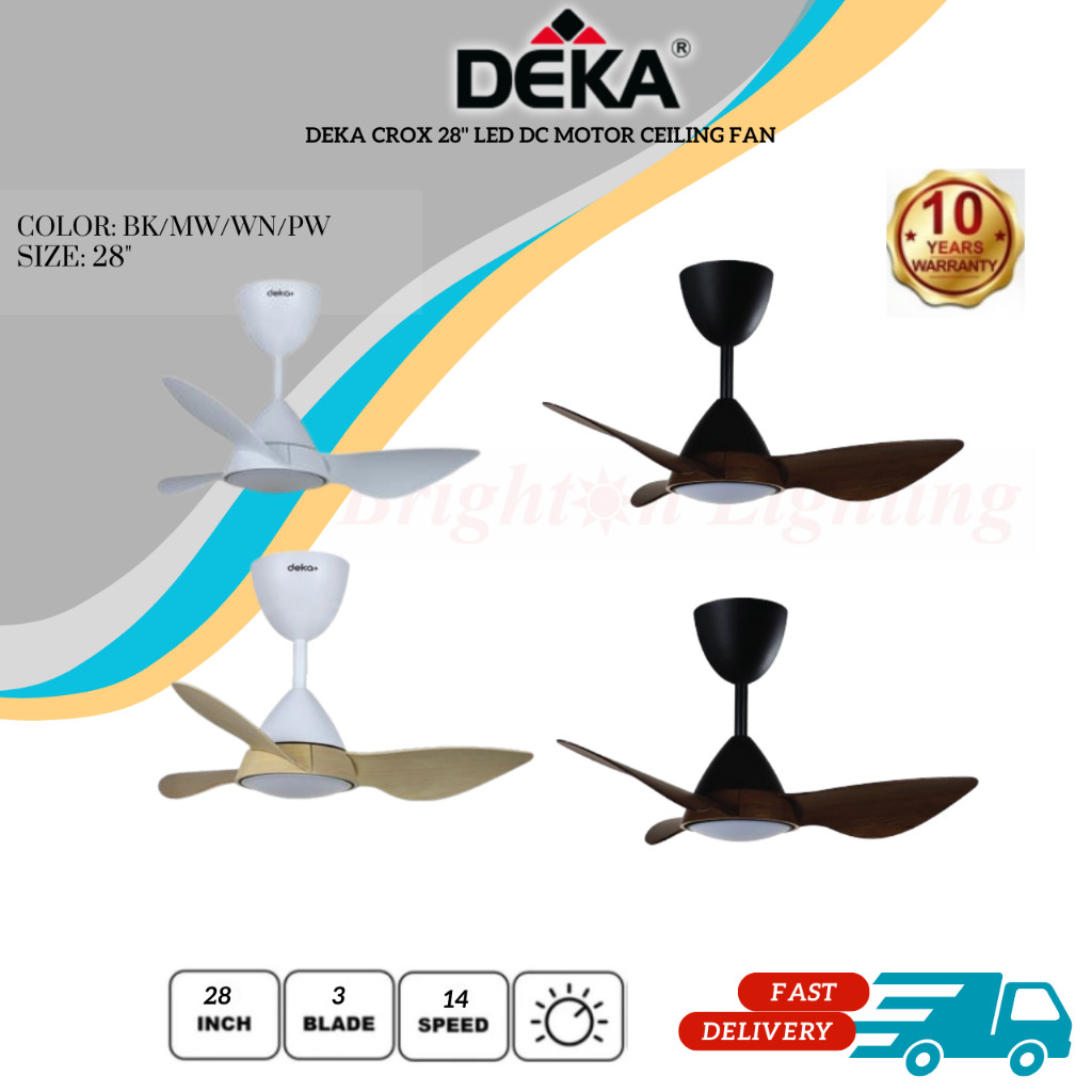 DEKA Crox 28" LED DC motor ceiling fan with remote control mini fan ...