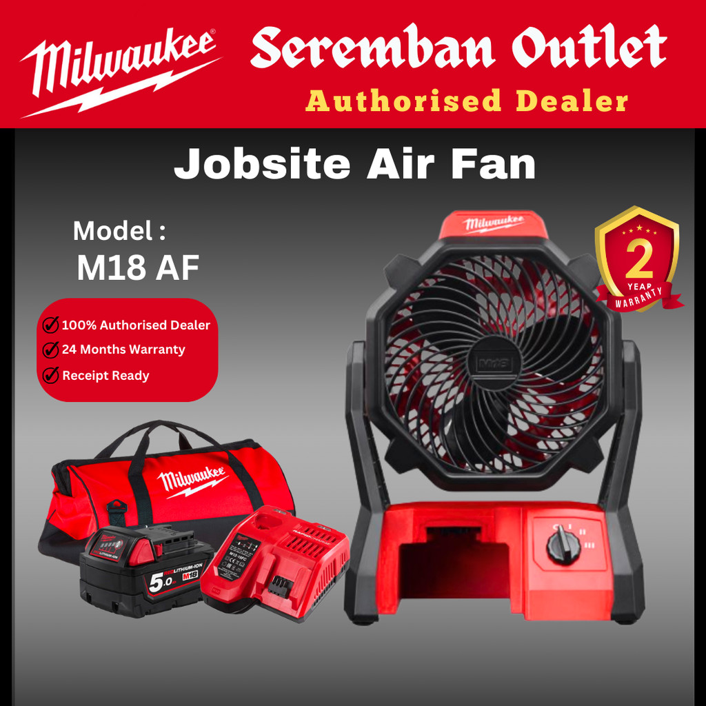 Milwaukee M18 Air Fan / M18 AF / Milwaukee Kipas / Milwaukee Fan ...