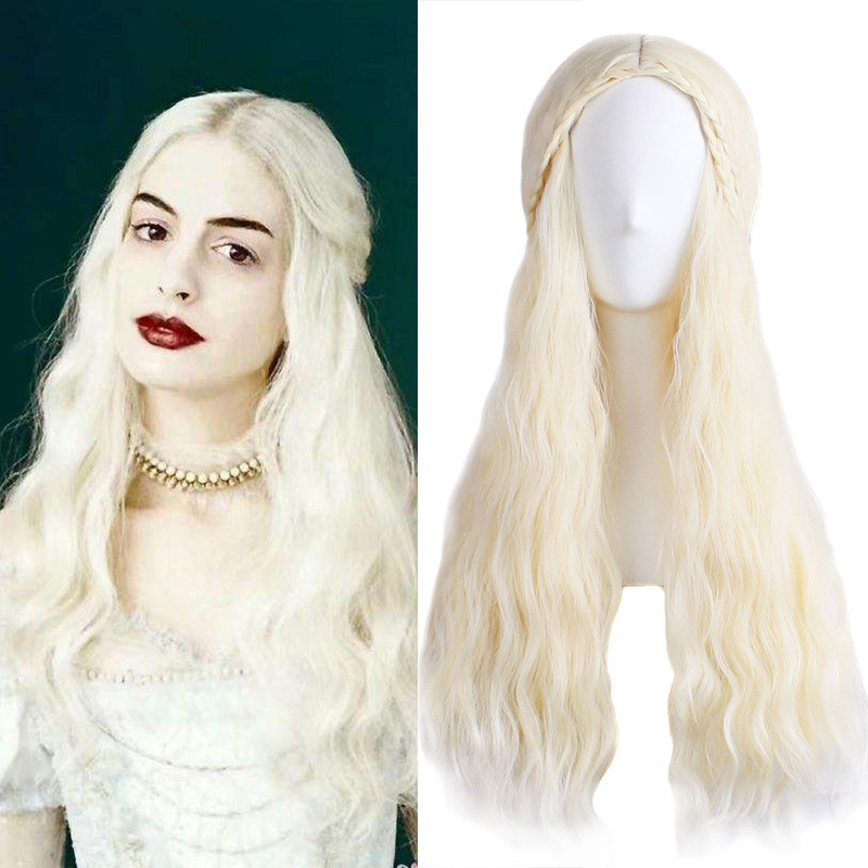 Alice in Wonderland 2 Mirror Adventure in White Queen Alice Long Curly ...