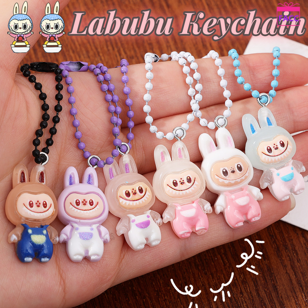 Cute Christmas Costume Labubu Keychain - Unique Rebound Squeezed Doll ...
