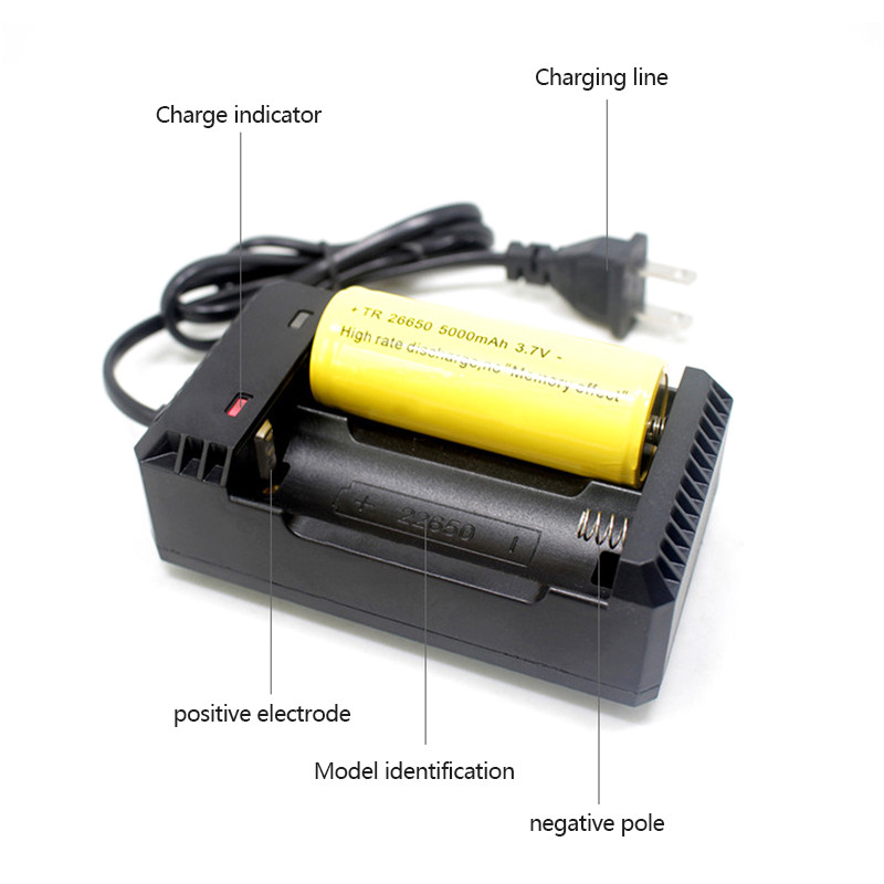 [Bli] 26650 Charger Li-ion 18650 Dual Slot Charger With Cable ...