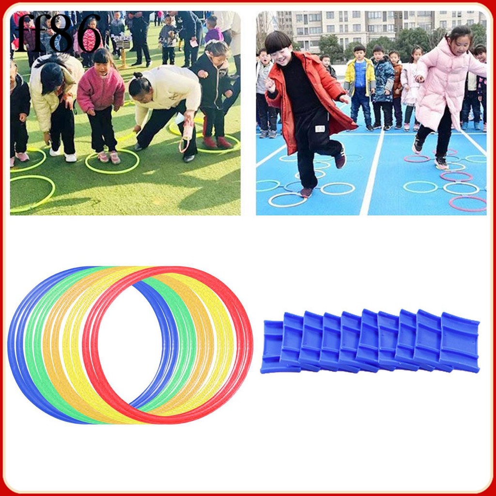 1/2/3/5 10Pc Kindergarten Teaching Aid Sport Hopscotch Fun Game Jumping ...