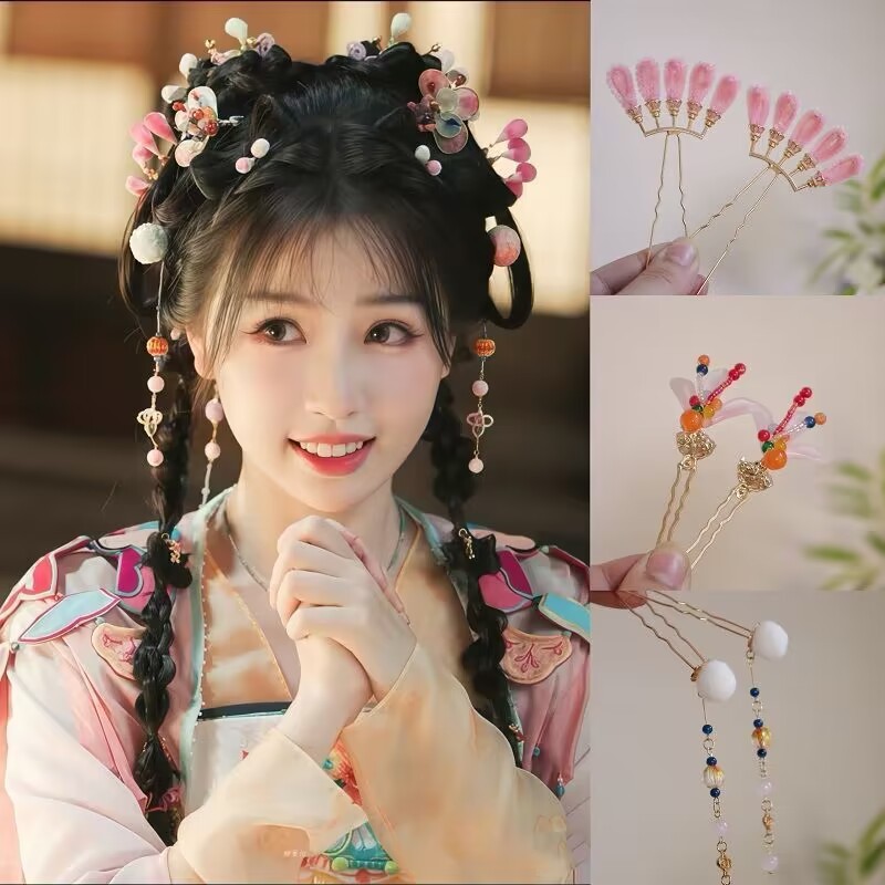 【永夜星河】Love Game in Eastern Fantasy Esther Yu/Lin miao miao Cute pink hairpin headband | Shopee ...