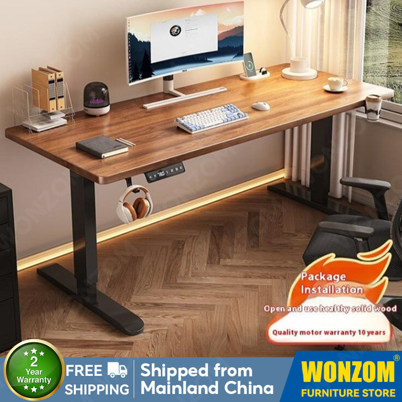 Table Solid Lifting Wood Electric Smart Computer Table Lifting E-Sports ...