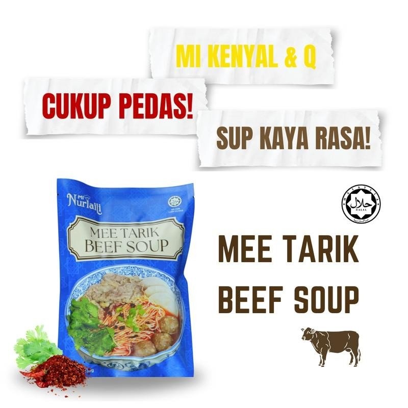 Mi Nurlaili Mee Tarik Segera Beef Soup - HALAL Food mee tarik instant ...