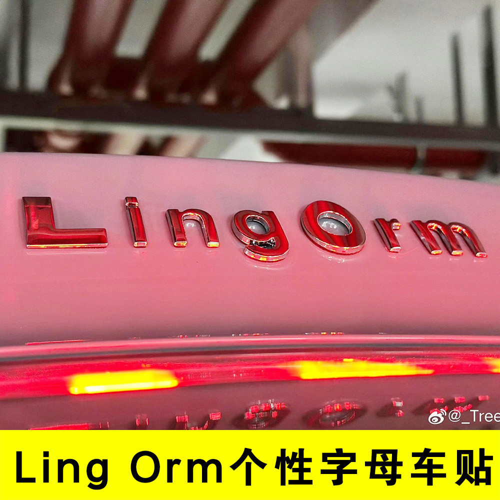 3d Three-Dimensional Metal Unique Creative Ling Orm Letter Car Sticker ...